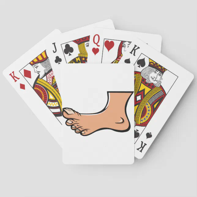 One Foot Playing Cards | Zazzle