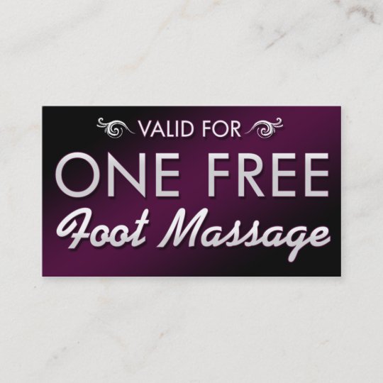 One Free Foot Massage Discount Card | Zazzle.com