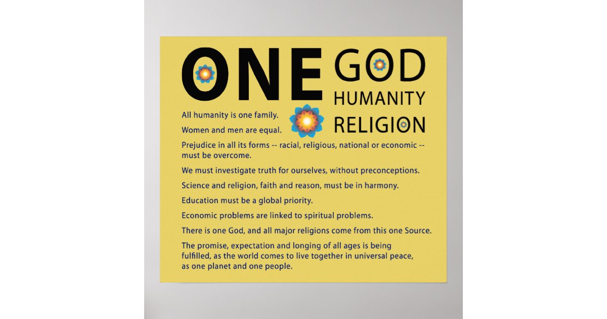 One God Poster | Zazzle