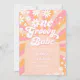 One Groovy Babe Pink Daisy Retro 1st Birthday Invitation | Zazzle