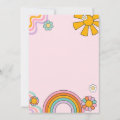 One Groovy Girl 70s Flower Power Rainbow Birthday Invitation | Zazzle
