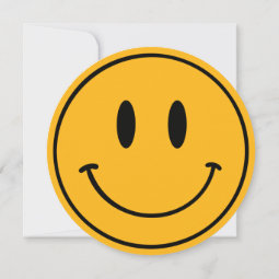 One Happy Dude 1st Birthday Smiley Face Invitation | Zazzle