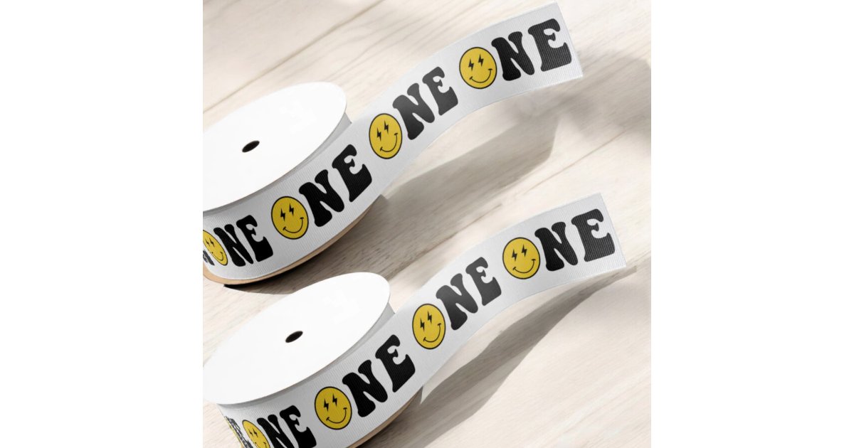 One Happy Dude Boy First Birthday Party Grosgrain Ribbon | Zazzle