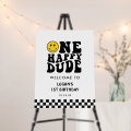 One Happy Dude Boy First Birthday Welcome Sign | Zazzle