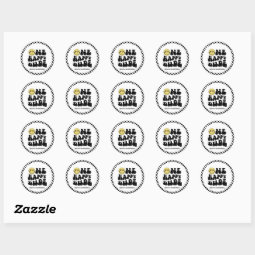 One Happy Dude | Boys Rad Kids 1st Birthday Classic Round Sticker | Zazzle