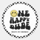 One Happy Dude | Boys Rad Kids 1st Birthday Classic Round Sticker | Zazzle