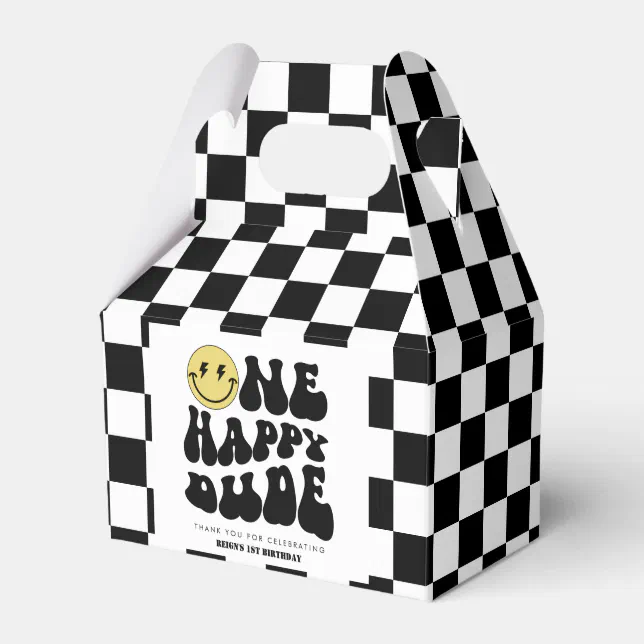 One Happy Dude | Boys Rad Kids 1st Birthday Favor Boxes | Zazzle