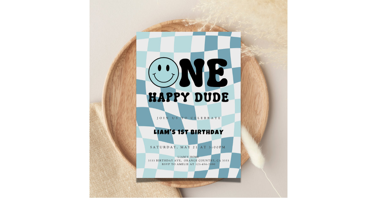 One happy Dude Invitation | Zazzle