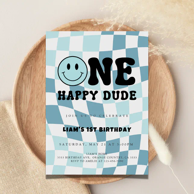 One happy Dude Invitation | Zazzle