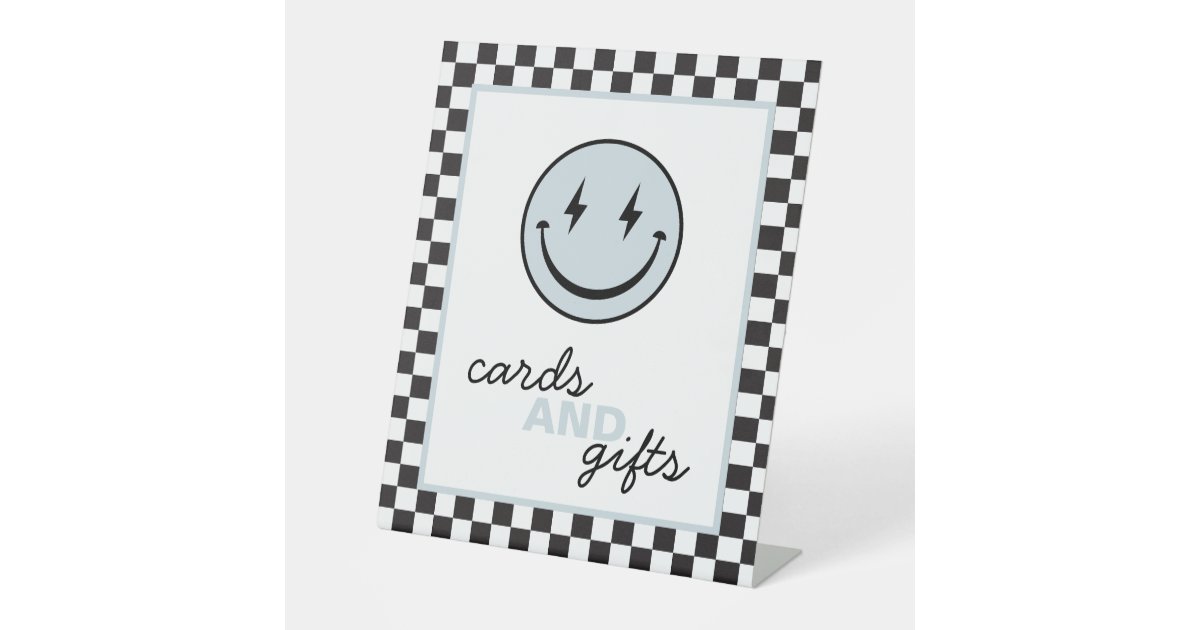 One Happy Dude Smile Face Cards and Gifts Pedestal Sign | Zazzle