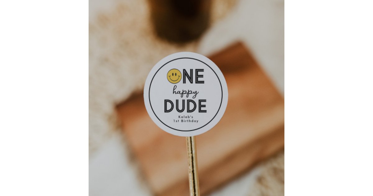 One Happy Dude Sticker | Zazzle