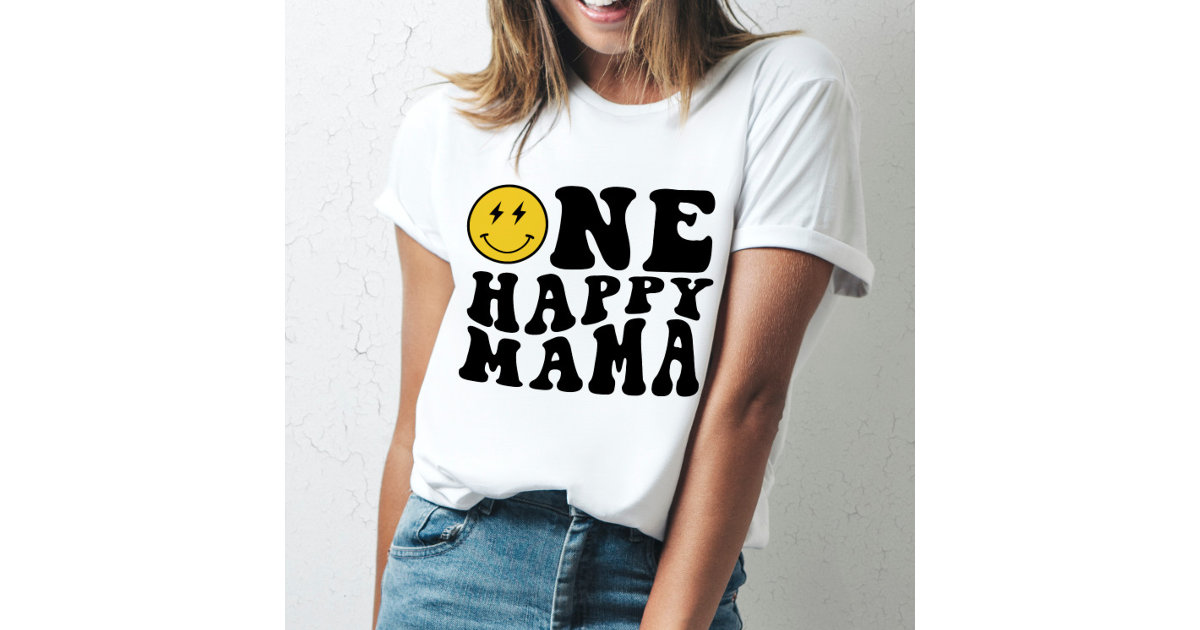 One Happy Mama Matching Birthday Tee for Mom | Zazzle