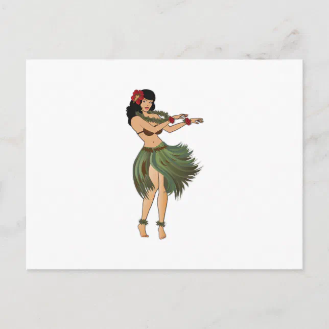 One Hula Girl Dancing Postcard | Zazzle
