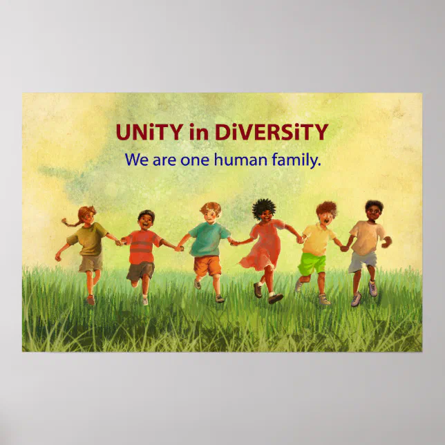 One Human Family Poster | Zazzle