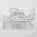 One Hundred 100th Male Birthday Photo Invitation Foil Invitation | Zazzle