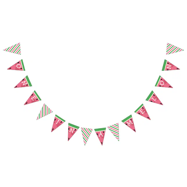 One In A Melon Birthday Banner | Zazzle
