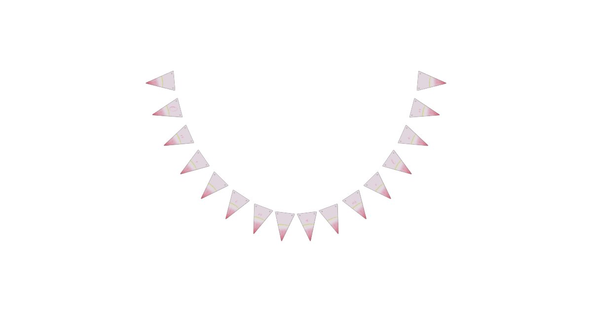 One in a melon first birthday watermelon bunting flags | Zazzle