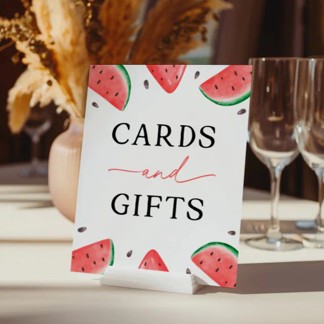 One In A Melon Sign Watermelon Cards And Gifts | Zazzle