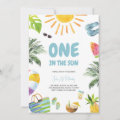 ONE in the Sun Pool Party Birthday Invitation | Zazzle