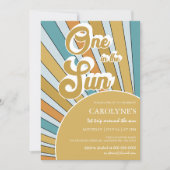One In The Sun Sunshine Muted Rainbow 1st Birthday Invitation | Zazzle