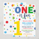 One is Fun Birthday Invitation 1st Birthday | Zazzle