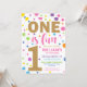One is Fun Birthday Invitation Girl 1st Birthday | Zazzle