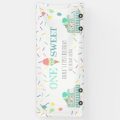 One is Sweet ice cream social birthday banner | Zazzle