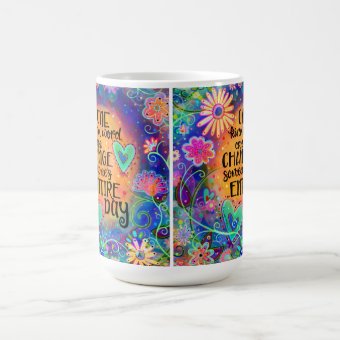 One Kind Word Fun Floral Coffee Mug | Zazzle