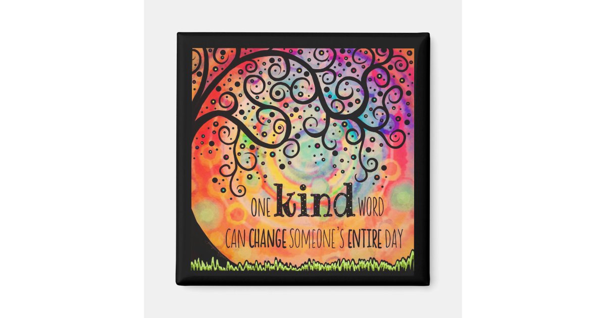 One Kind Word Tree Magnet | Zazzle