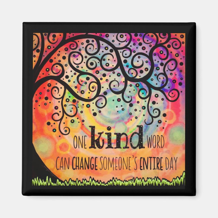 One Kind Word Tree Magnet | Zazzle