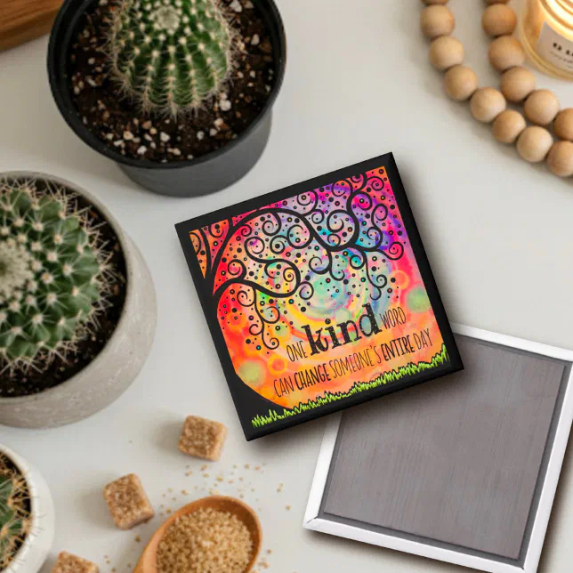 One Kind Word Tree Magnet | Zazzle