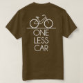 One Less Car Earth Friendly Bicycle T-Shirt | Zazzle