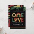 One Love First Reggae Birthday Invitation | Zazzle