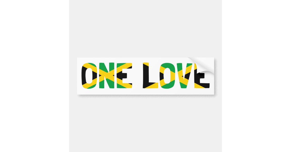One Love Jamaica Flag Bumper Sticker | Zazzle