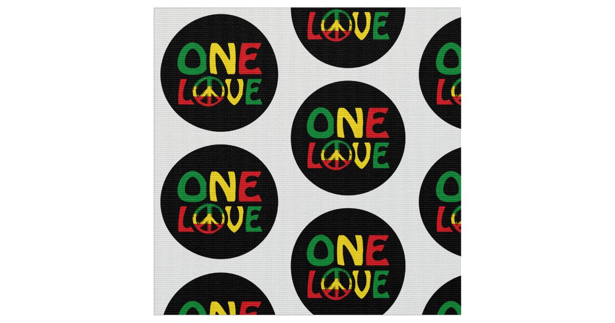 One Love, Reggae design Fabric | Zazzle