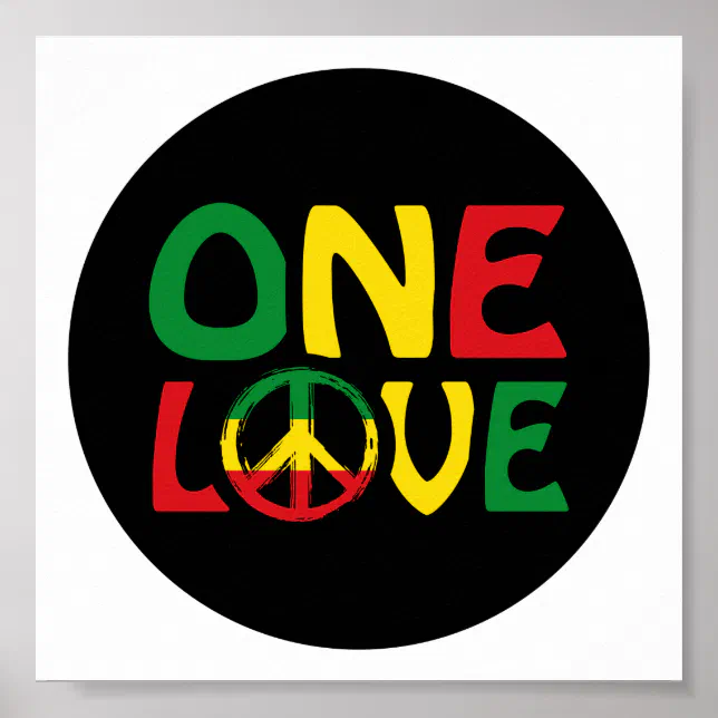 One Love, Reggae design Poster | Zazzle