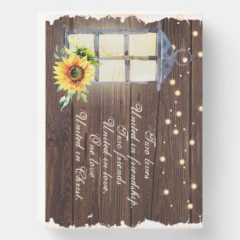 One love united in Christ Inspirational Wedding Wooden Box Sign | Zazzle
