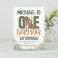 ONE Lucky Duck Hunting First Birthday Invitation | Zazzle
