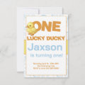 ONE Lucky Ducky 1st Birthday Invitation | Zazzle