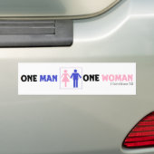 One Man One Woman Bumper Sticker | Zazzle