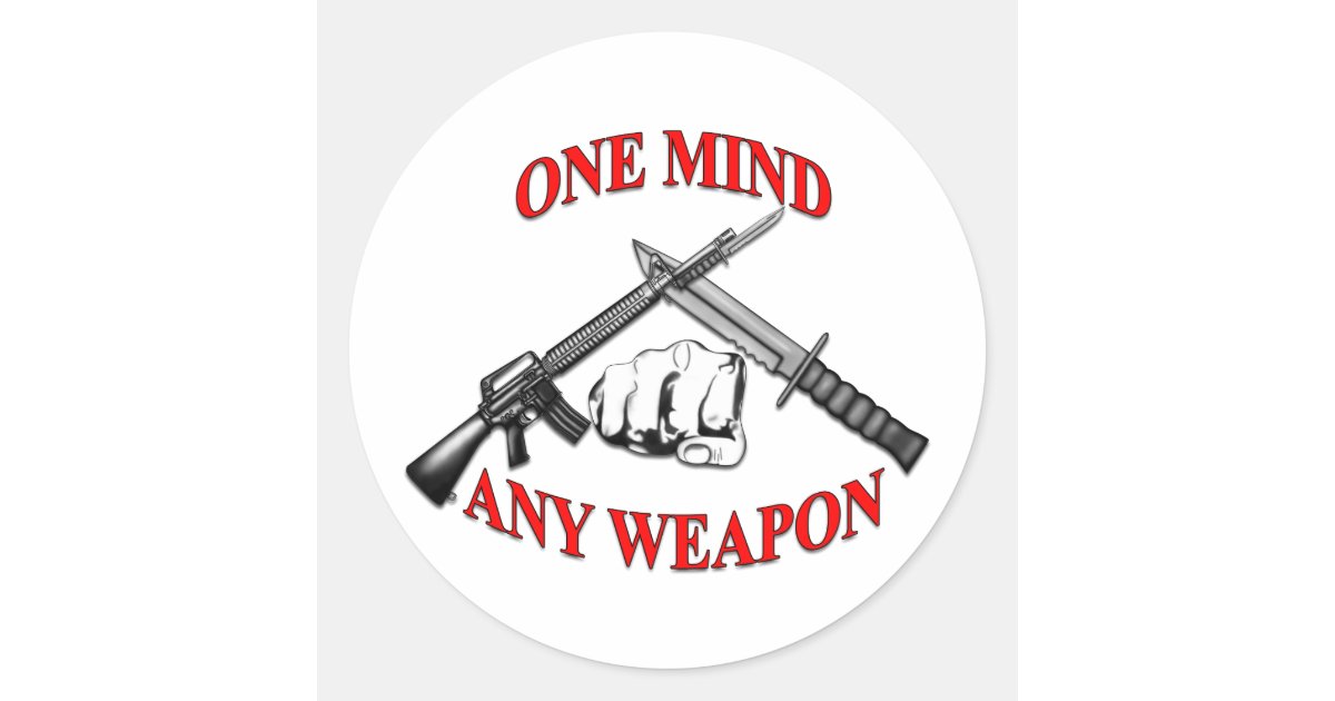 One Mind Any Weapon MCMAP Classic Round Sticker | Zazzle