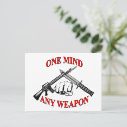 One Mind Any Weapon MCMAP Postcard | Zazzle