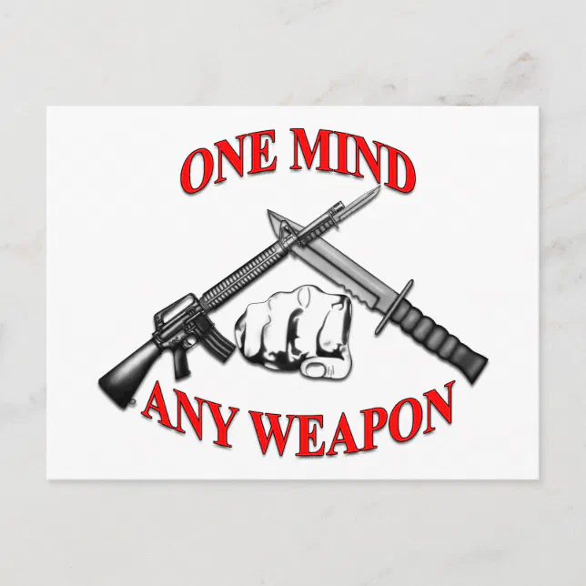 One Mind Any Weapon Mcmap Postcard Zazzle