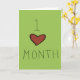 One Month Anniversary Card | Zazzle