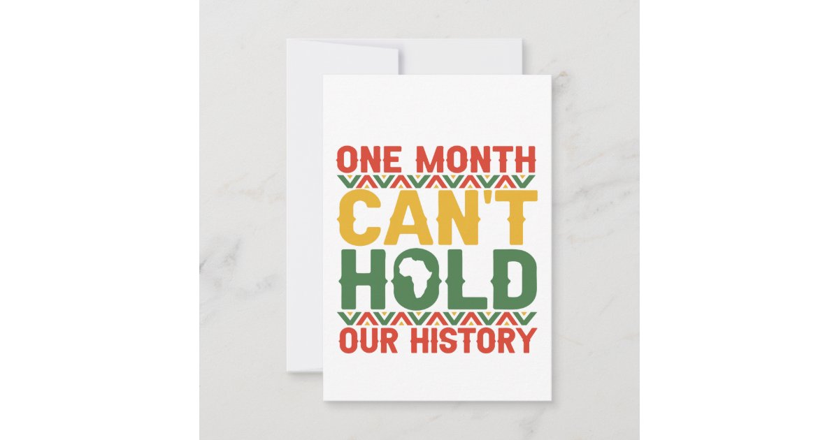 One Month Cant Hold Our History Black Pride T Thank You Card Zazzle