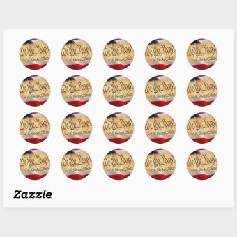 One Nation Under God Classic Round Sticker | Zazzle