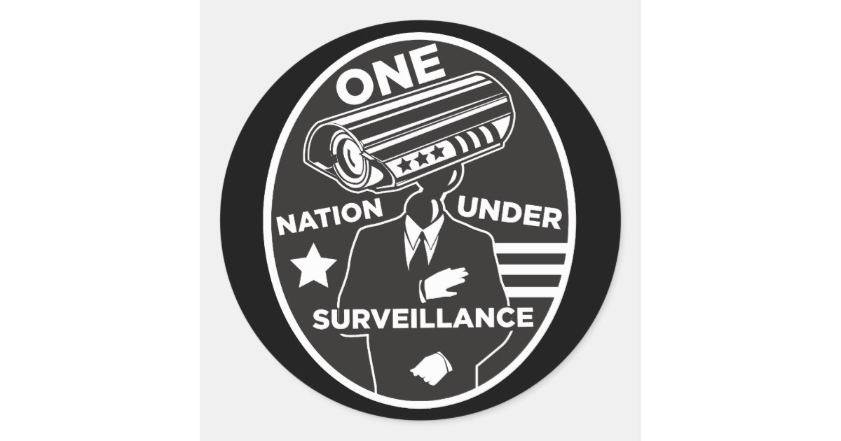 One Nation Under Surveillance Classic Round Sticker | Zazzle
