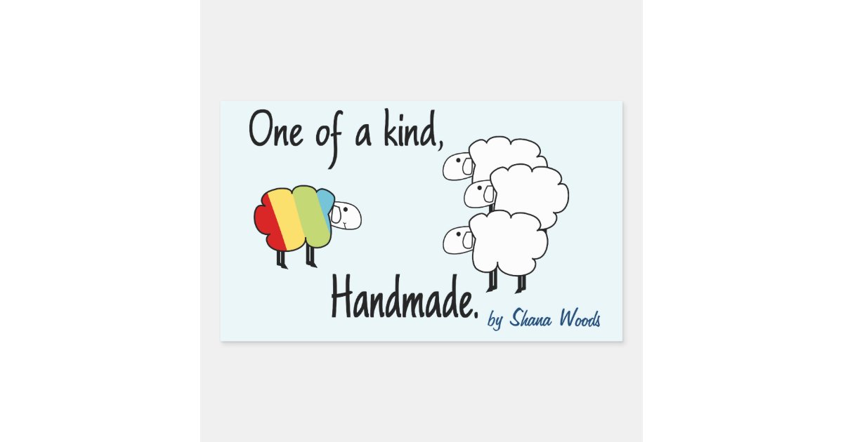 One Of A Kind Rainbow Sheep Sticker | Zazzle