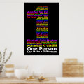 One Person Can Make a Difference ( Poster ) | Zazzle