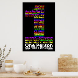 One Person Can Make a Difference ( Poster ) | Zazzle